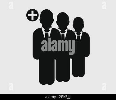 Increase or Add users Icon. Standing male symbol on gray background ...