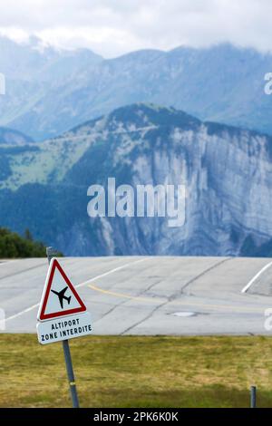 Altiport, LFHU, airfield at 1840 metres altitude in the French Alps ...
