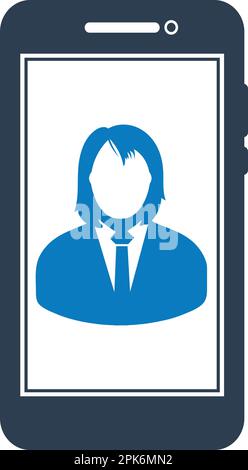 Mobile User Icon. Flat style vector EPS Stock Vector Image & Art - Alamy