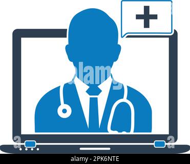 Medical consultant icon. Flat style vector EPS Stock Vector Image & Art ...