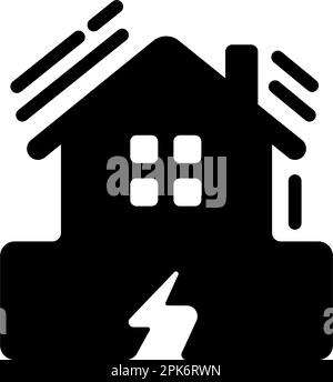 Earthquake-resistant house vector icon illustration Stock Vector Image ...