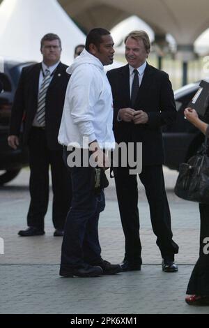 Jay Laga'aia and Sam Neill The premiere of 'Daybreakers' at the ...