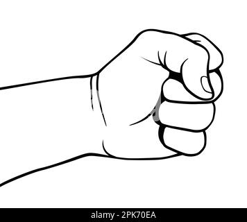 Vector simple drawing - fist on white background eps8 Stock Vector ...