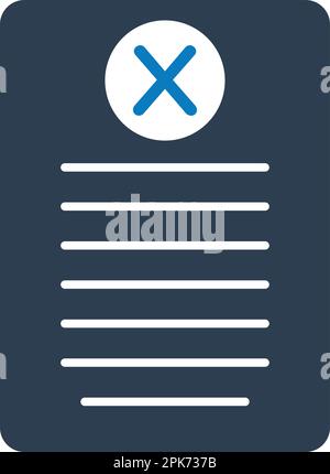 Invalid Document Icon. Flat style vector EPS Stock Vector Image & Art ...
