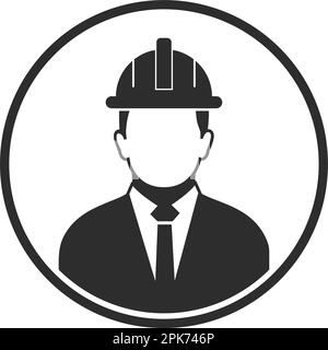 Male Engineer Profile Icon. Flat style vector EPS Stock Vector Image ...