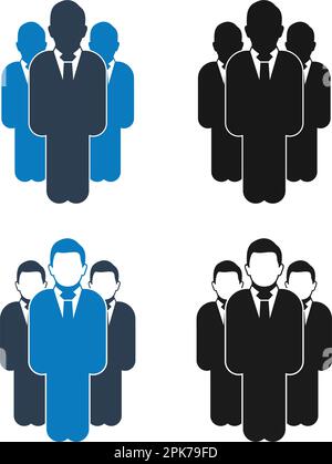 Corporate Man Icon. Flat style vector EPS Stock Vector Image & Art - Alamy
