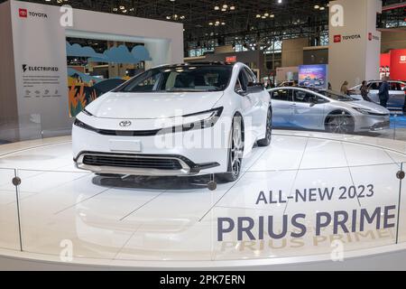 NEW YORK, NEW YORK - APRIL 05: A Toyota FJ49 SEMA concept seen at the ...