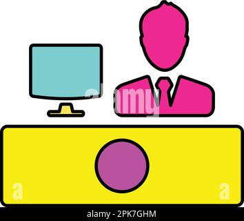 Desk, people, reception icon - Perfect use for designing and developing ...