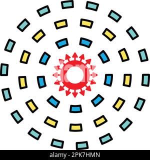 Diffusion, dispersal, dissemination icon using in commercial purposes ...