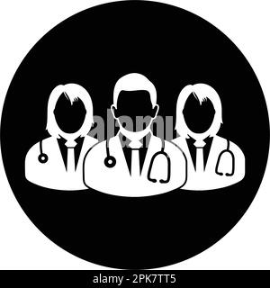 Doctor team Icon. Rounded Button style vector EPS Stock Vector Image ...
