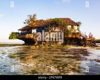 Michamvi, Tanzania - Feb, 2021: Famous 'The Rock' restaurant built on ...