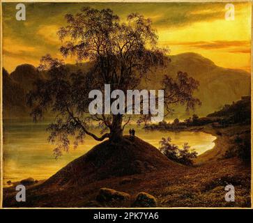 'Old Birch Tree at the Sognefjord' by Thomas Fearnley depicts the ...