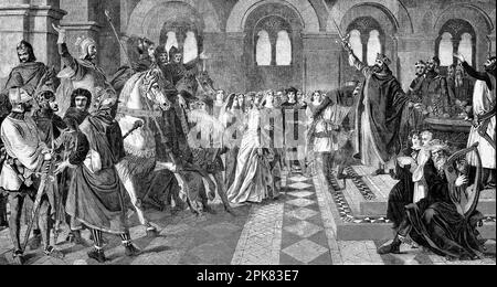Vintage Arthurian Legend art Stock Photo - Alamy