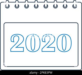 2020 Calendar line Icon. Editable vector EPS Stock Vector Image & Art ...