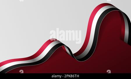 Yemen ribbon flag background. Element of impact for the use you want to ...