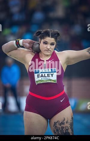 Chase Ealey participating in the Madrid Indoor Tour of Madrid 2023 ...