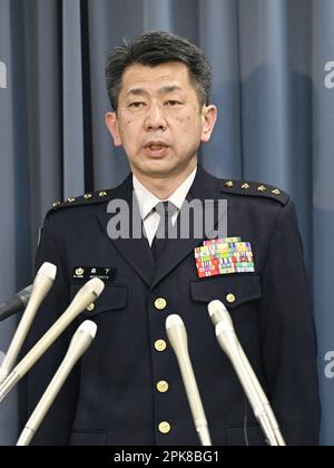 Ground Self-Defense Force Chief of Staff Gen. Yasunori Morishita attends a press conference at ...