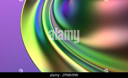 Rainbow chrome thin metal plate bends underlay psychedelic cyberpunk ...