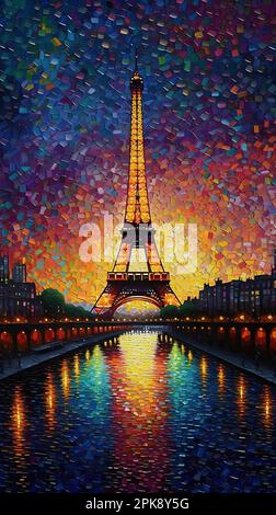 Eiffel tower artistic background Stock Photo - Alamy