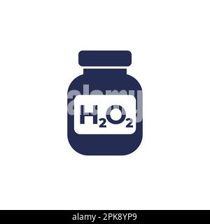 Hydrogen peroxide in white bottle cartoon illustration Stock Vector ...
