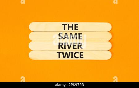 The same river twice symbol. Concept words The same river twice on ...