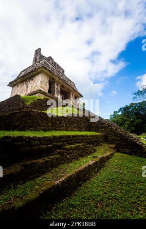 The ancient pyramids of Palenque in Mexico, surrounded by lush jungle ...