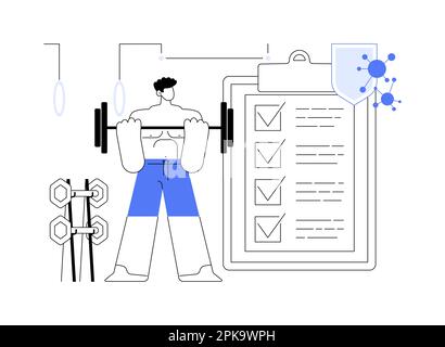 Fitness clubs and gyms safety rules abstract concept vector ...