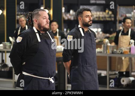 TOP CHEF, from left: contestants Tom Goetter, Sara Bradley, Cheeky ...
