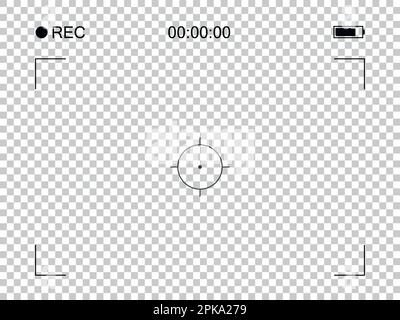 Camera horizontal viewfinder template on black background. Vector photo ...