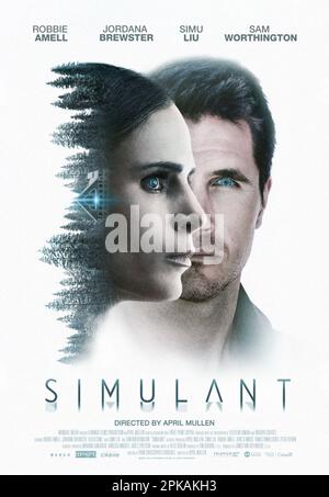 SIMULANT, from left: Robbie Amell, Jordana Brewster, 2023. © Vertical ...