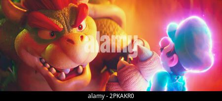 THE SUPER MARIO BROS. MOVIE, from left: Mario (voice: Chris Pratt ...