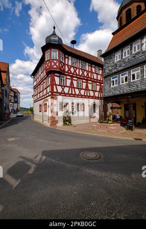 Historic old town in Rieneck in Sinntal, Main-Spessart district, Lower ...