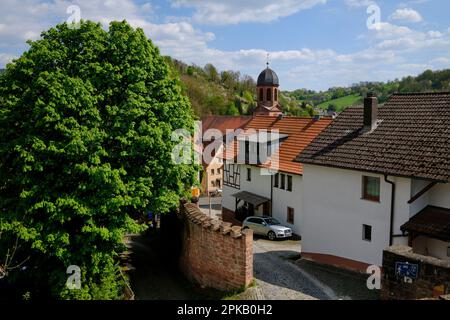 Historic old town in Rieneck in Sinntal, Main-Spessart County, Lower ...