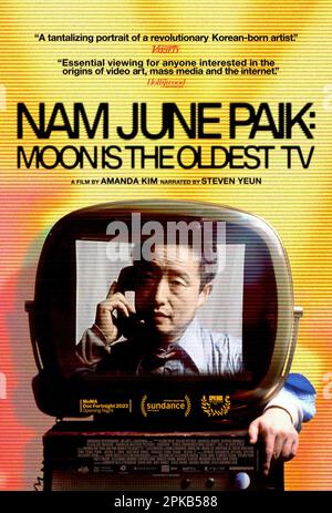 NAM JUNE PAIK: MOON IS THE OLDEST TV, Nam June Paik (shown in archival ...