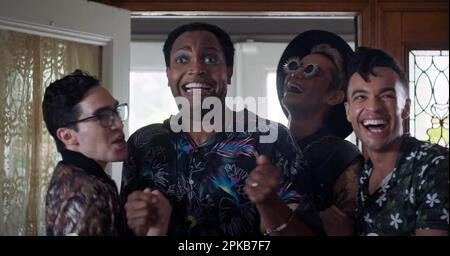 SUMMONING SYLVIA, from left: Frankie Grande, Noah J. Ricketts, Travis ...