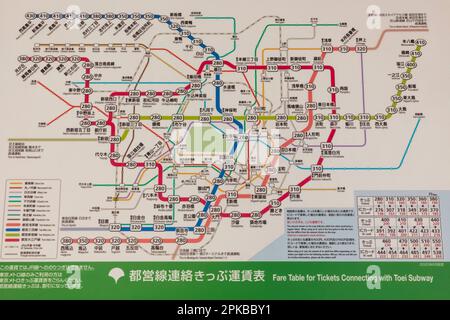 Map of the Tokyo subway system Stock Photo - Alamy
