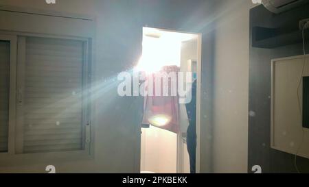 Sunlight shining through dust particles Stock Photo - Alamy