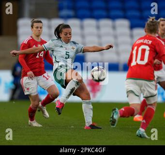 Cardiff, Wales, 6, April, 2023, Ellie Mason (N.Ireland) (R) Pictured in ...