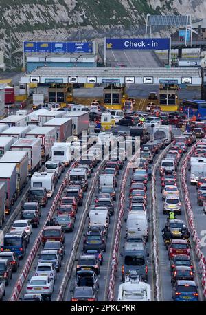 Port of Dover during April 2023 during ques and rumors of staff being ...