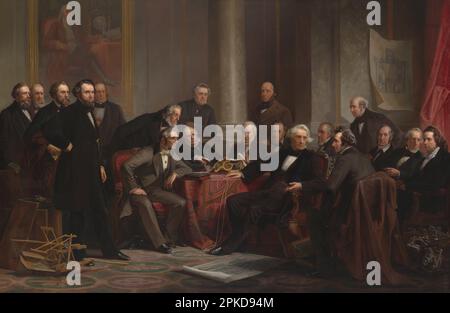 Men of Progress 1862 by Christian Schussele Stock Photo - Alamy