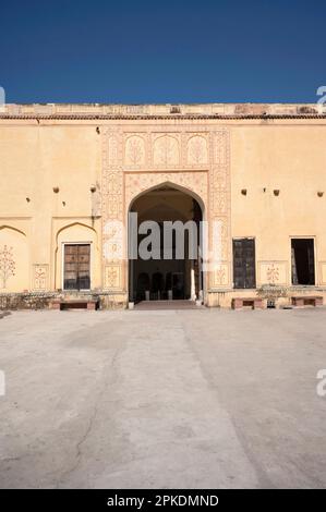 Singh Pol, or Lion Gate, in Amber Palace, also known as Amber Fort ...