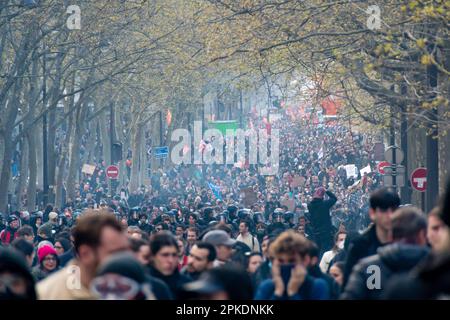 Paris, France, Crowd People Marching in Street, Egyptian Demonstrators ...