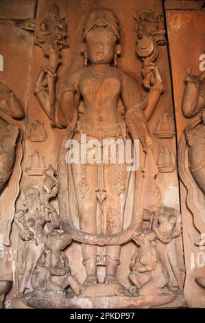Carved idols on Harshnath Temple, an ancient Hindu temple dedicated to ...