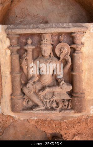 Carved idols on Harshnath Temple, an ancient Hindu temple dedicated to ...