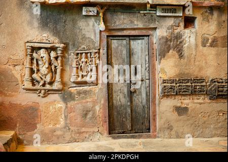 Carved idols on Harshnath Temple, an ancient Hindu temple dedicated to ...