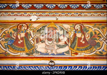 Rajasthani painting of Lord Ganesha Stock Photo - Alamy