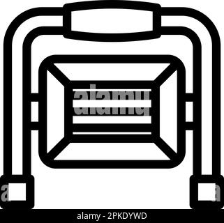 led work light garage tool line icon vector illustration Stock Vector ...