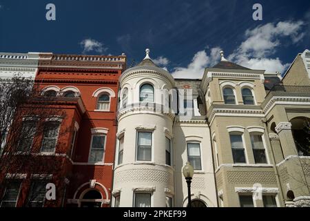 Colorful row houses Georgetown Washington D.C Stock Photo - Alamy