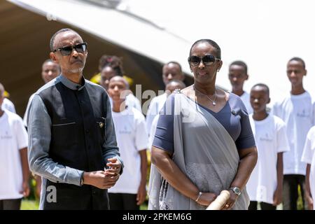 President of Rwanda, Paul Kagame and Jeannette Kagame, the First Lady ...