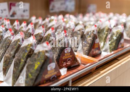 Triangle Onigiri, Japanese Rice Packed Ball with Nori Seaweed Stock ...